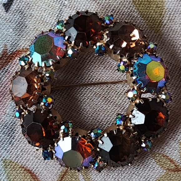 Albert Weiss | Jewelry | Weiss Signed Round Vintage Brooch Pin Prong ...